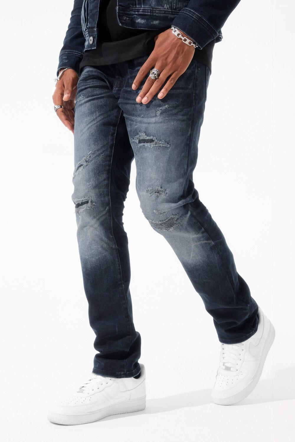 Straight Fit - Meadowlands Denim (Azure) - Collins Collection