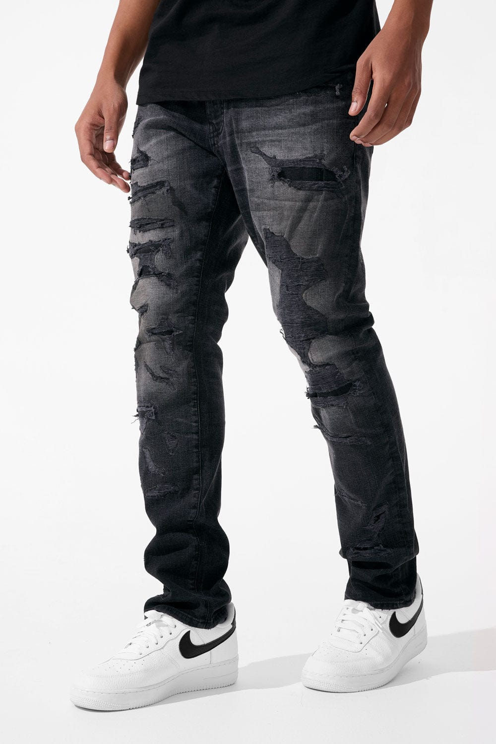 Straight Fit - Black Widow Denim (Black Shadow) - Collins Collection