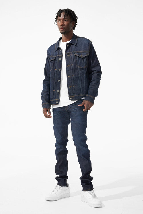 Gaucho Denim Trucker Jacket (Dark Indigo)