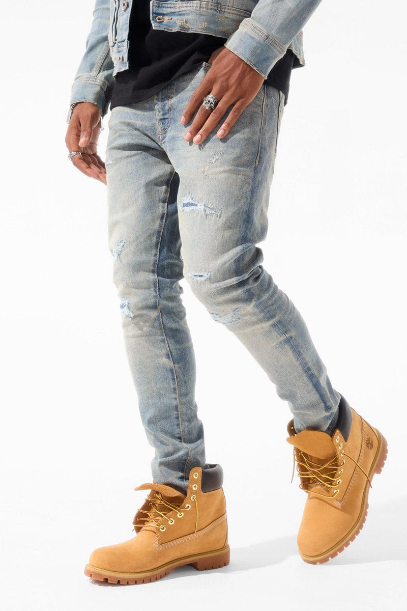 Slim Taper Fit - Meadowlands Denim (Azure) - Sean Collection