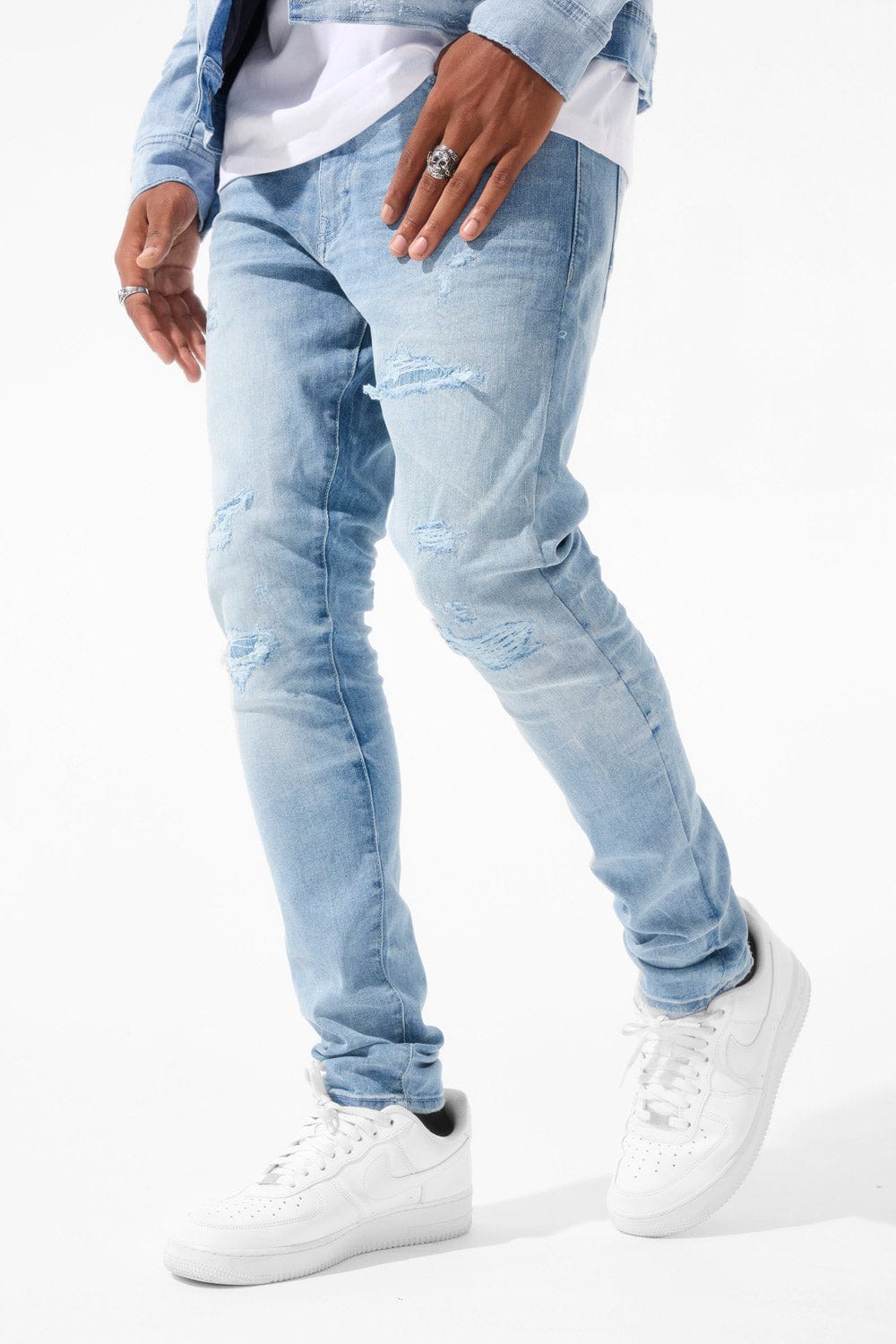 Slim Taper Fit - Meadowlands Denim (Azure) - Sean Collection