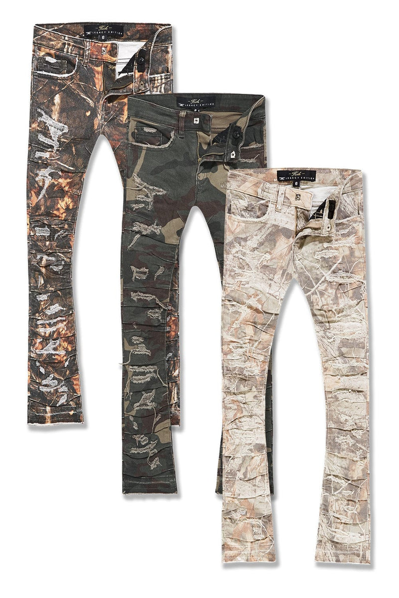 Kids Stacked Jeans, Cargos, and Sweatpants