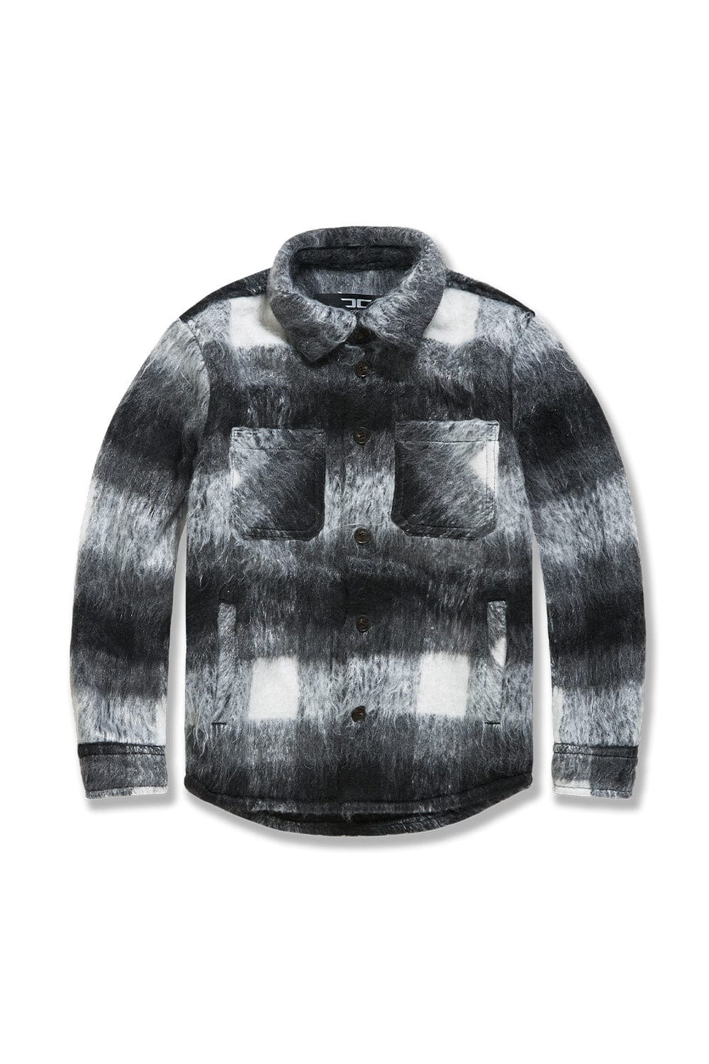 Kids Flannel Shacket (Black)