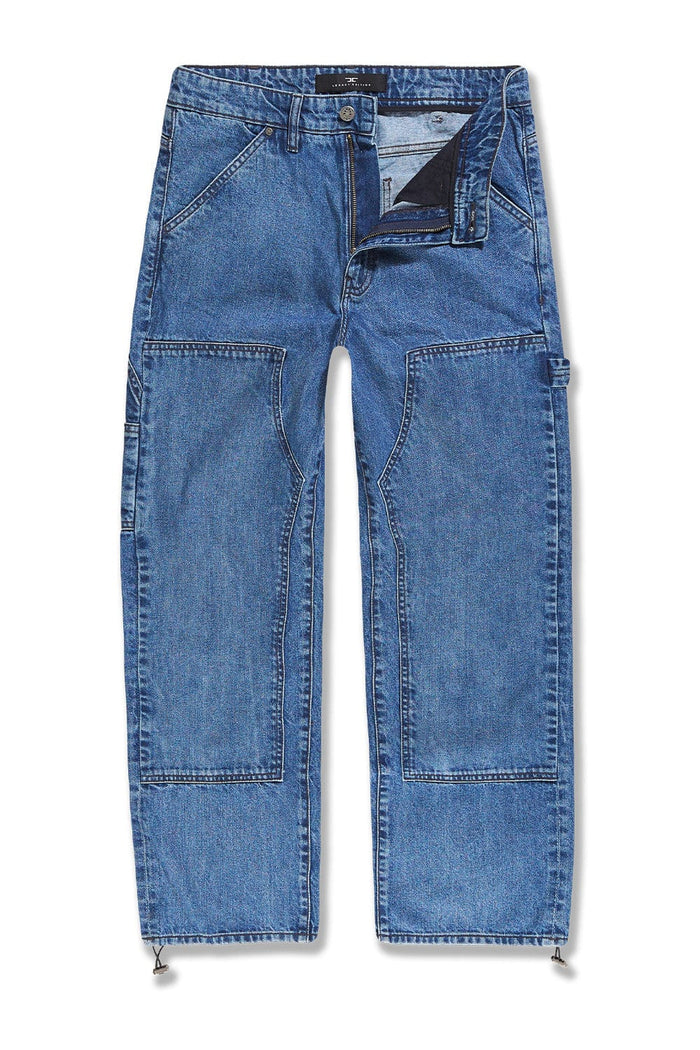 Wide Leg Fit - Craftsman Denim (Medium Blue) - Brian Collection