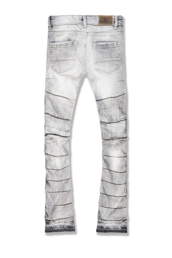 Kids Stacked Ripple Effect Denim (Arctic Grey)